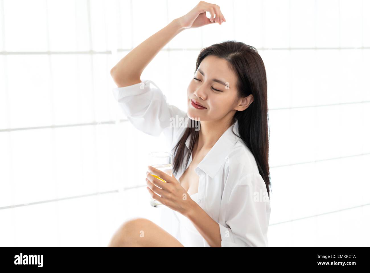 Young man in comfortable home Cut Out Stock Images & Pictures - Alamy