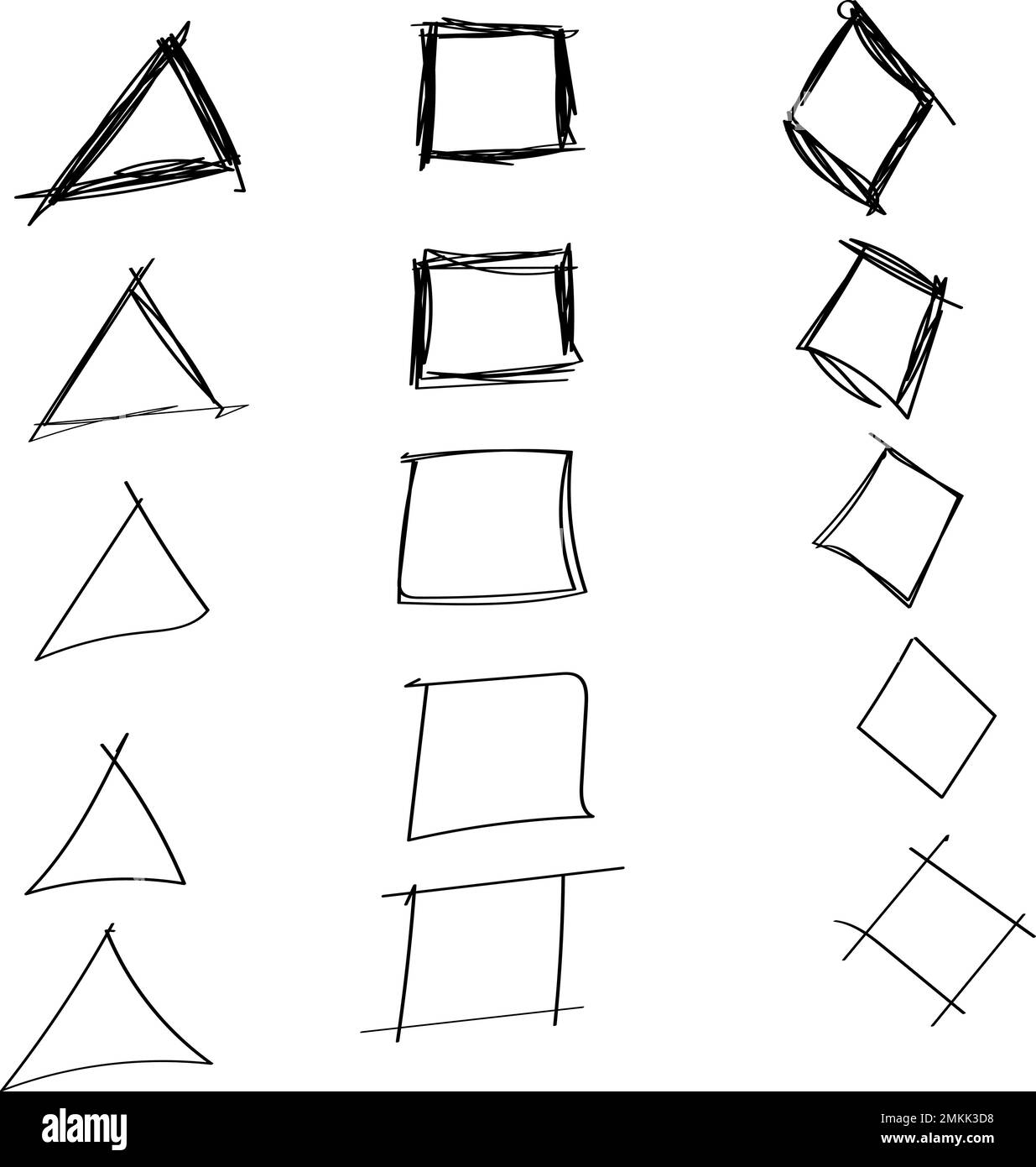 Hand drawn set of objects for design use. Black Vector doodle circles ...