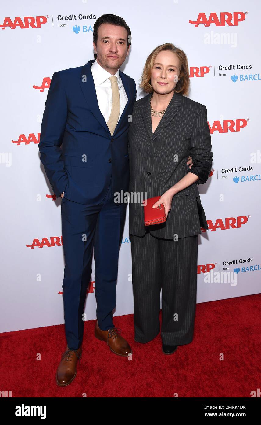 Beverly Hills, USA. 28th Jan, 2023. Jason Butler and Jennifer Ehle ...