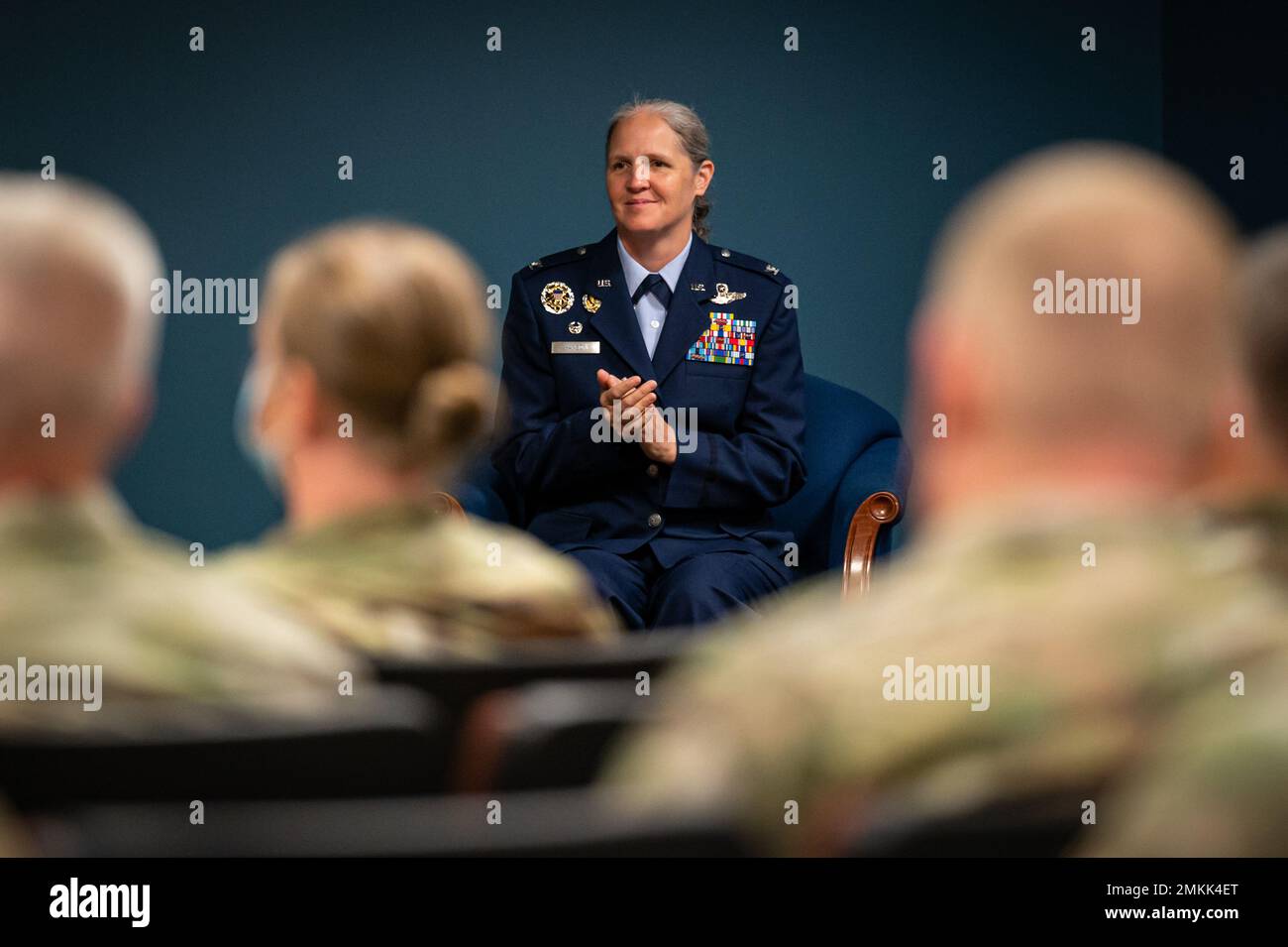 U.S. Air Force Col. Elizabeth Hanson, 305th Air Mobility Wing commander ...