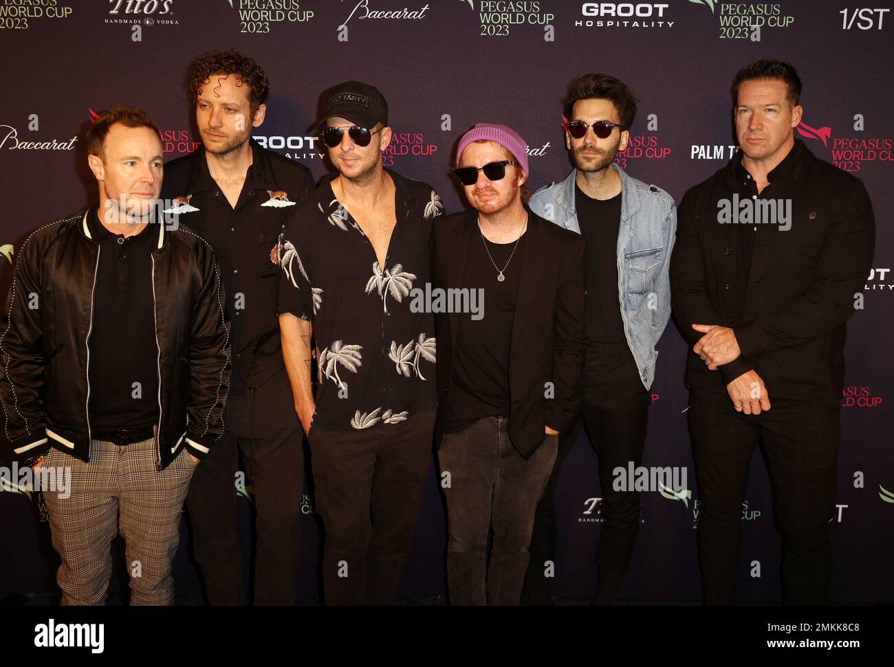 HALLANDALE, FLORIDA - JANUARY 28: OneRepublic band members Eddie Fisher ...