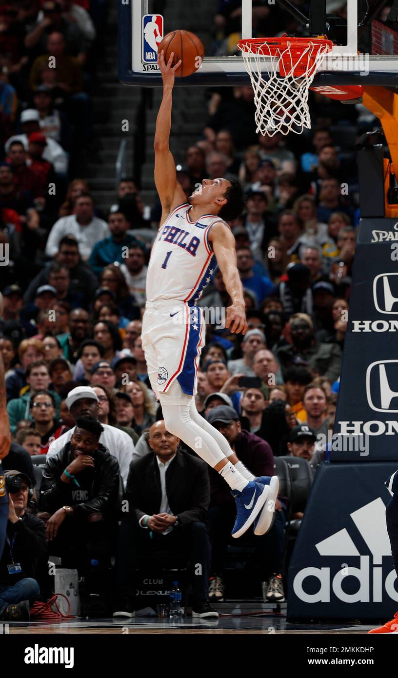 Philadelphia 76ers guard Landry Shamet (1) in the second half of an NBA ...