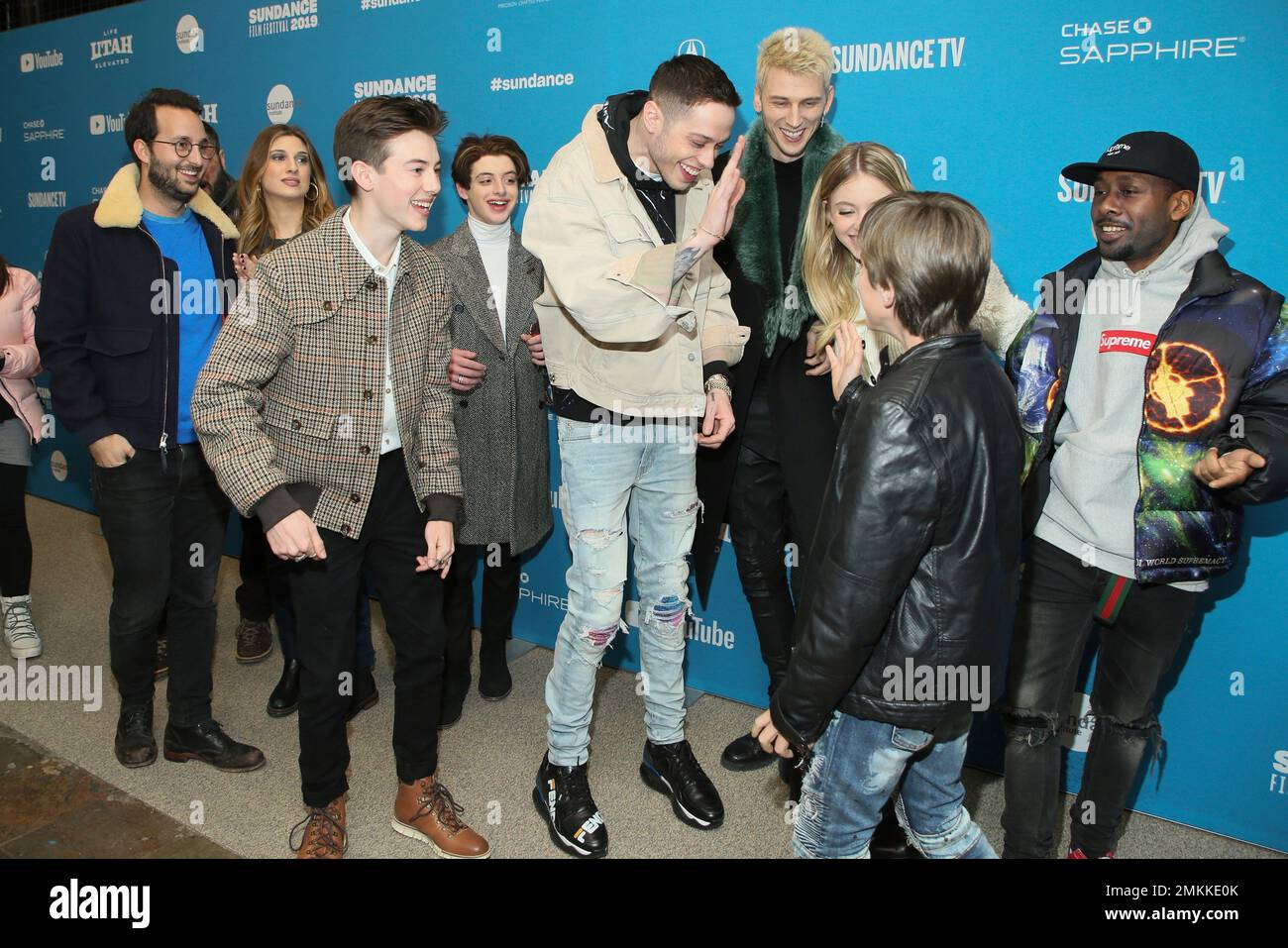 From left to right, Director Jason Orley, Emily Arlook, Griffin Gluck ...