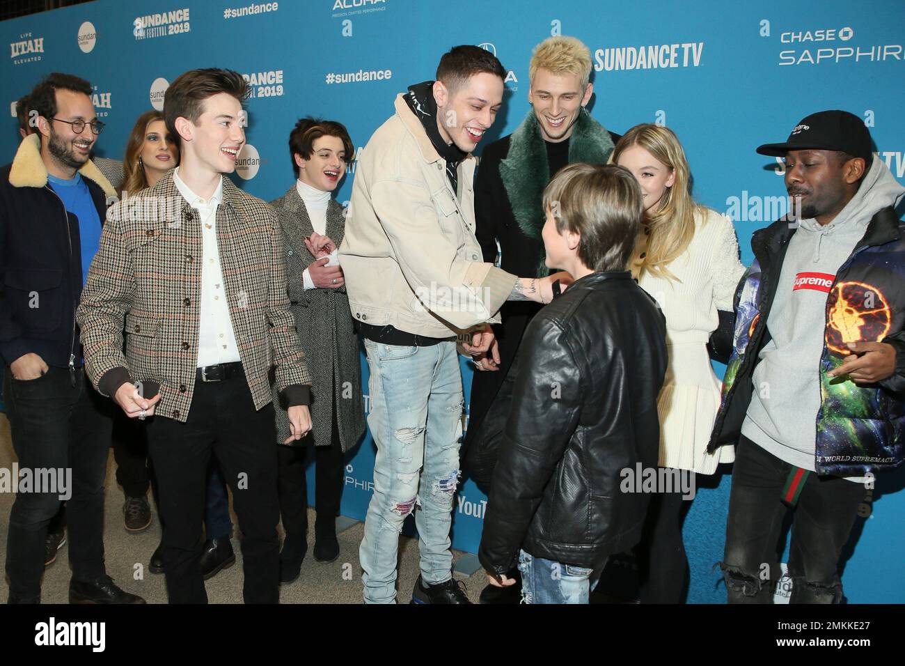 From left to right, Director Jason Orley, Emily Arlook, Griffin Gluck ...