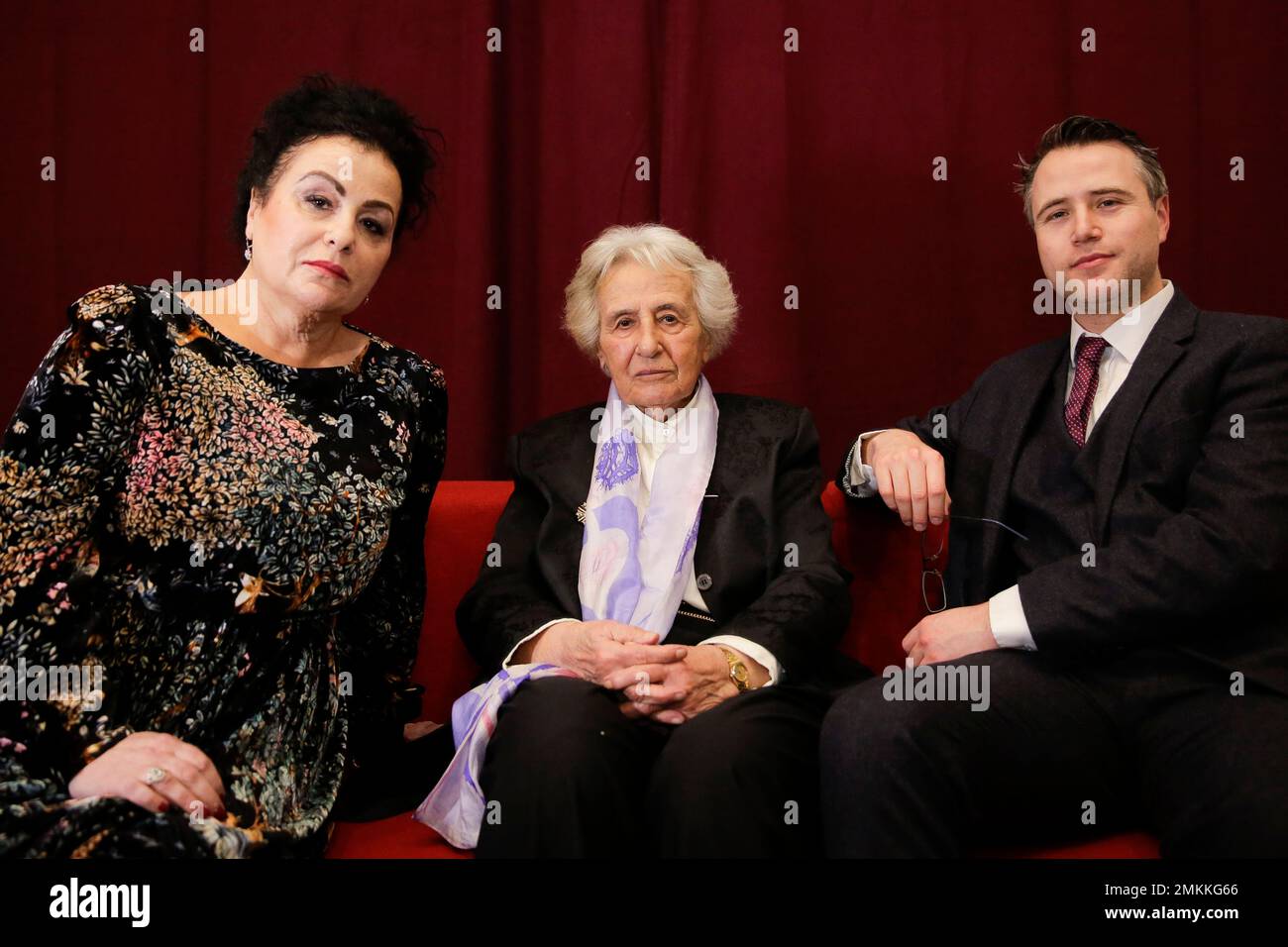 Holocaust survivor Anita Lasker-Wallfisch, center, her daughter Maya ...