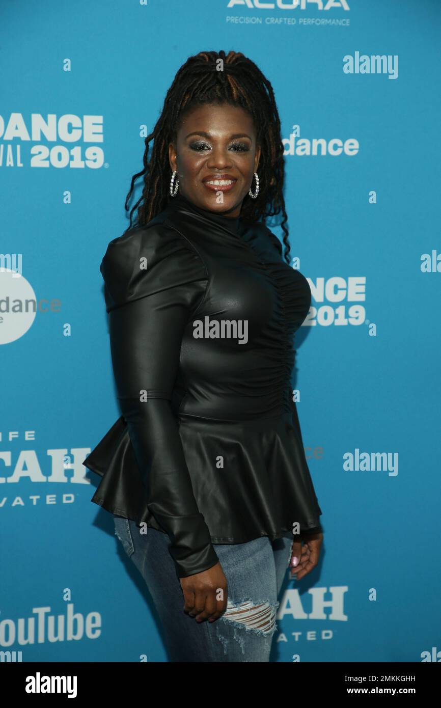 Documentary subject Cori Bush poses at the premiere of "Knock Down The ...