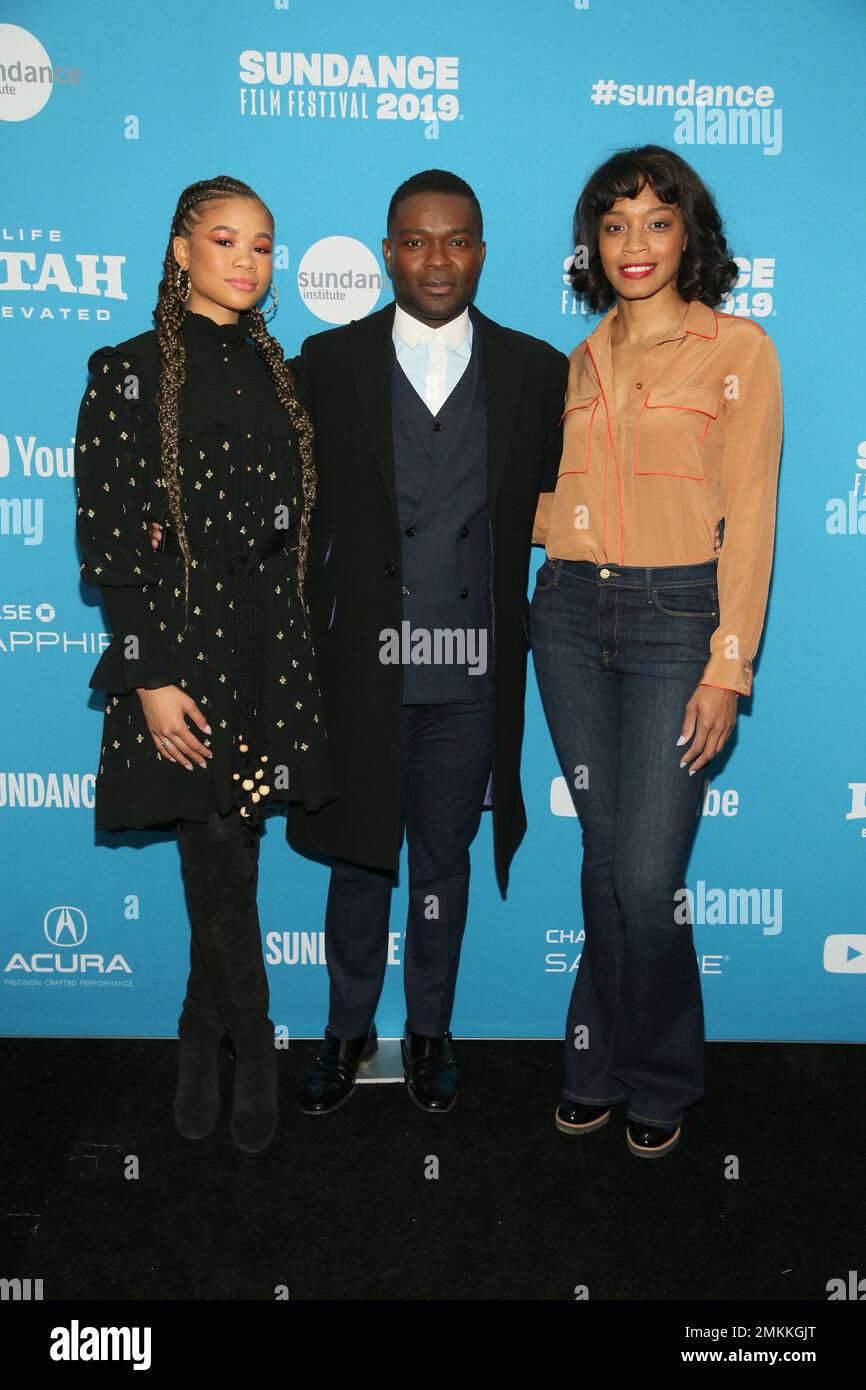 From left to right, actress Storm Reid, actor David Oyelowo and actress Shinelle Azoroh pose at ...