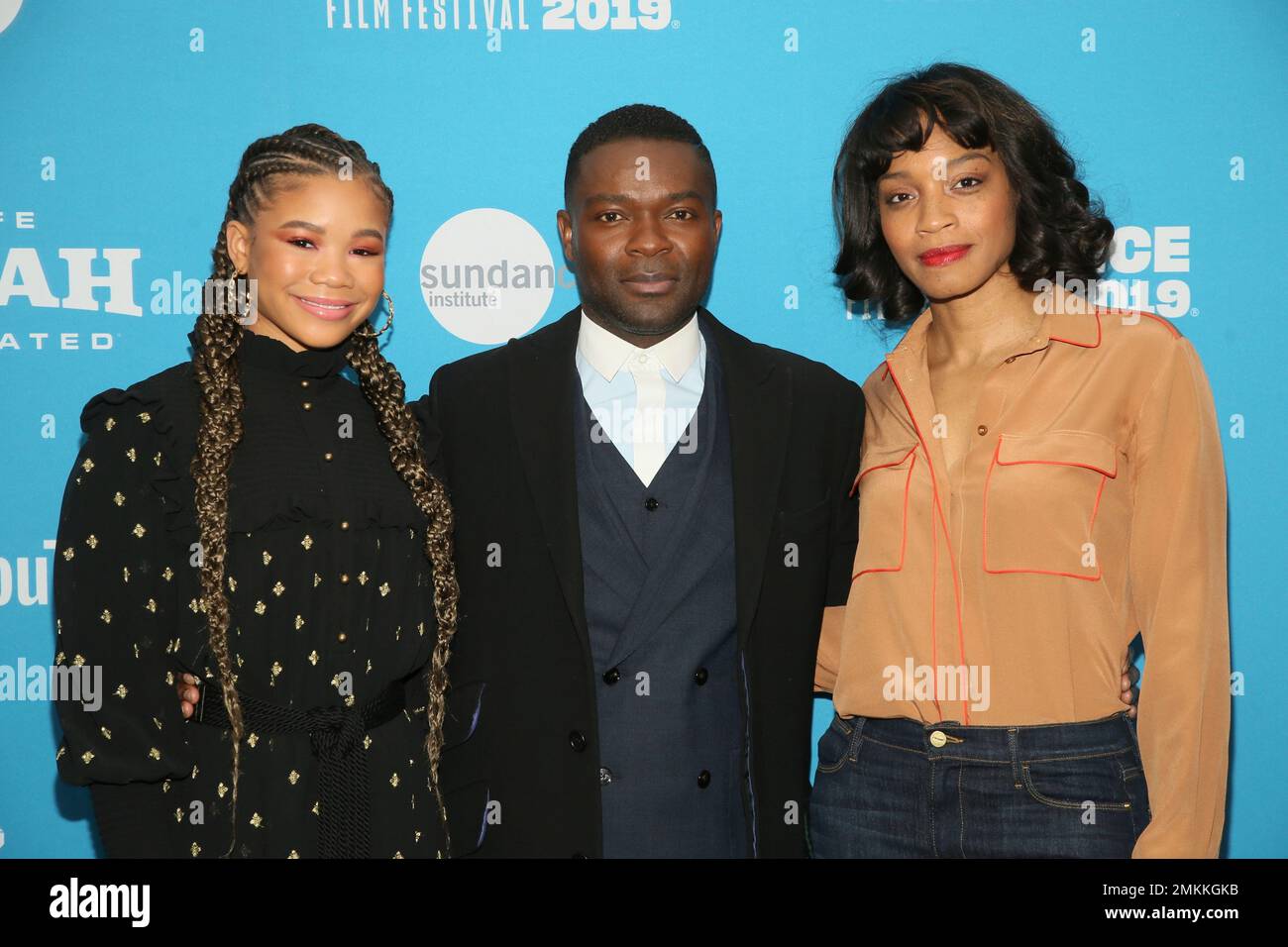 From left to right, actress Storm Reid, actor David Oyelowo and actress Shinelle Azoroh pose at ...