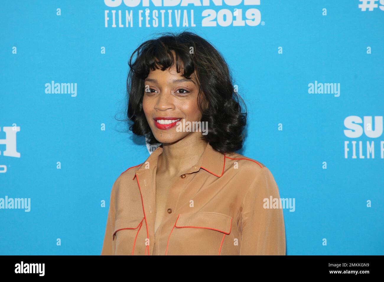 Actress Shinelle Azoroh poses at the premiere of the film "Relive ...