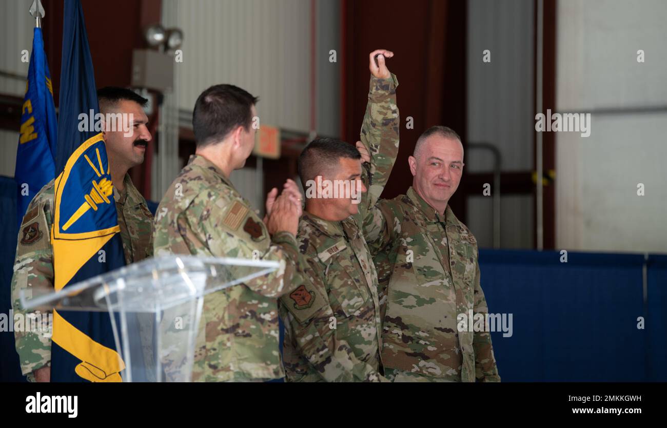 U.S. Air Force Chief Master Sgt. Michael E. Dixon, Jr. is presented as ...
