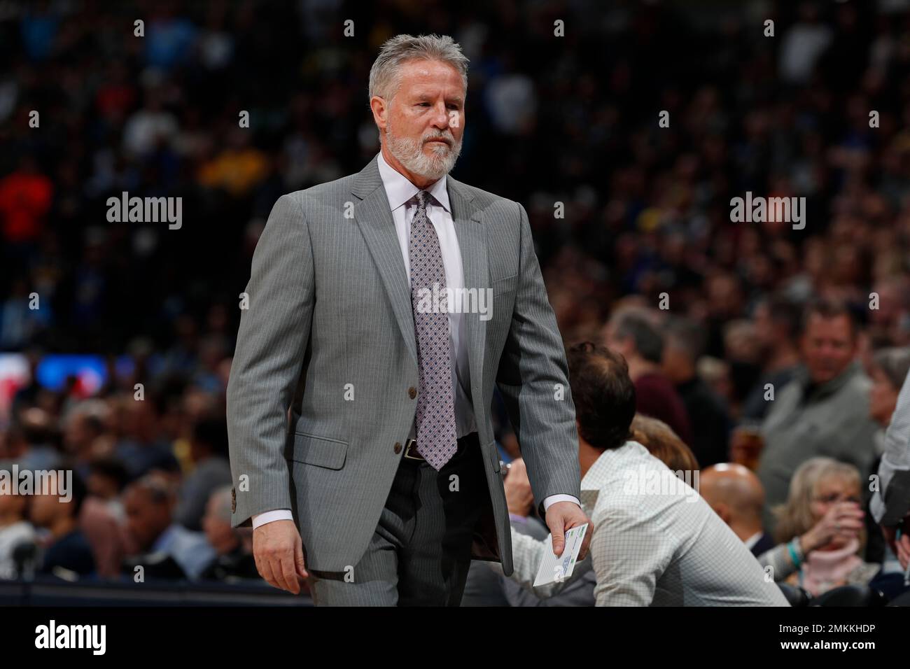 Philadelphia 76ers head coach Brett Brown in the first half of an NBA ...