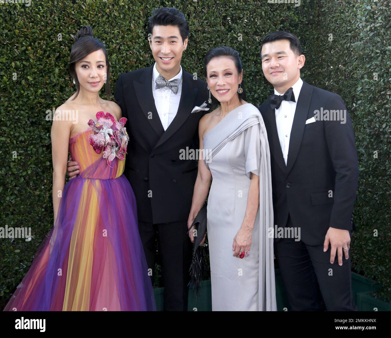 Fiona Xie, from left, Chris Pang, Tan Kheng Hua and Ronny Chieng arrive ...