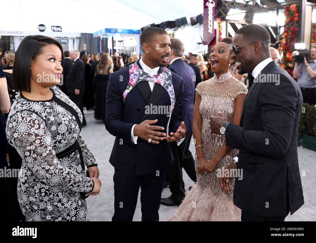Jamila Jordan, from left, Michael B. Jordan, Ryan Michelle Bathe, and ...