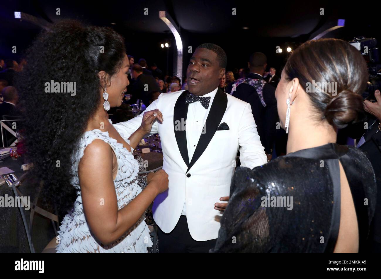 Angela Bassett, left, and Tracy Morgan attend the 25th annual Screen ...