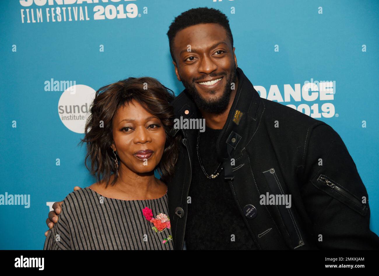 Alfre Woodard, left, and Aldis Hodge, cast members in "Clemency," pose ...