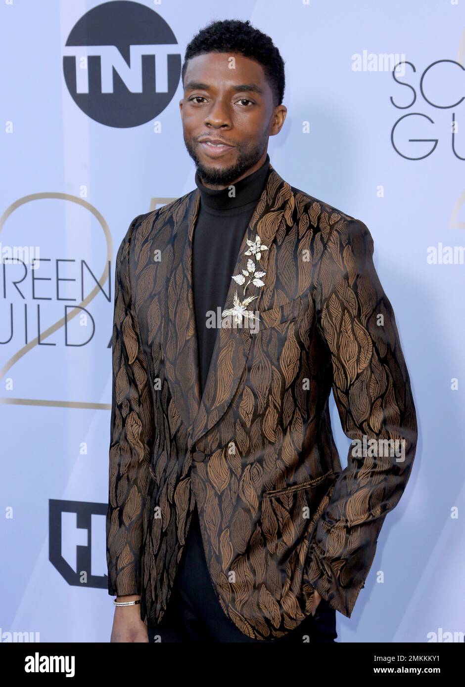 Chadwick Boseman arrives at the 25th annual Screen Actors Guild Awards ...