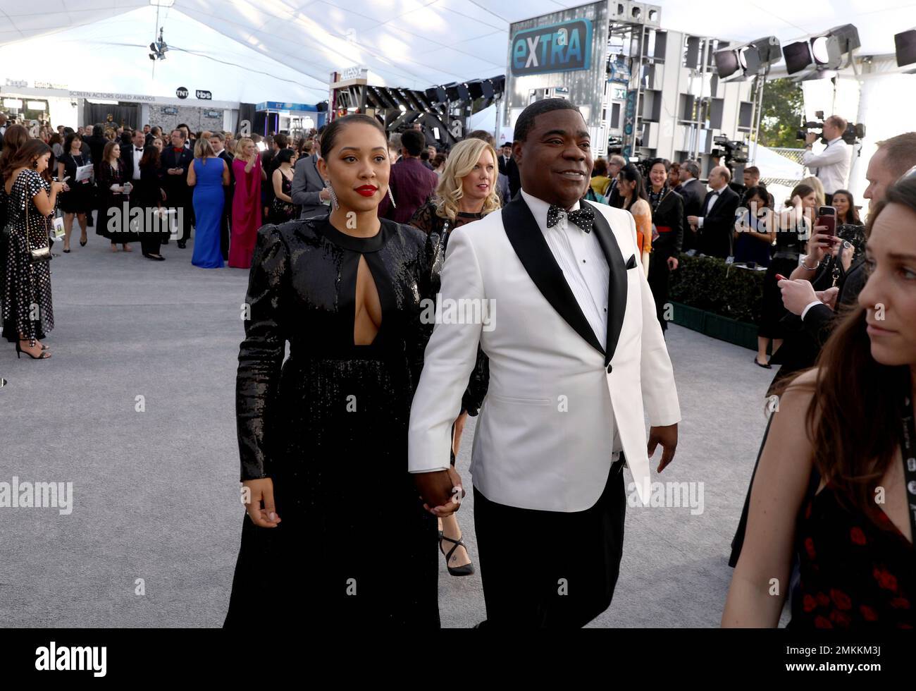 Megan Wollover, left, and Tracy Morgan arrive at the 25th annual Screen ...
