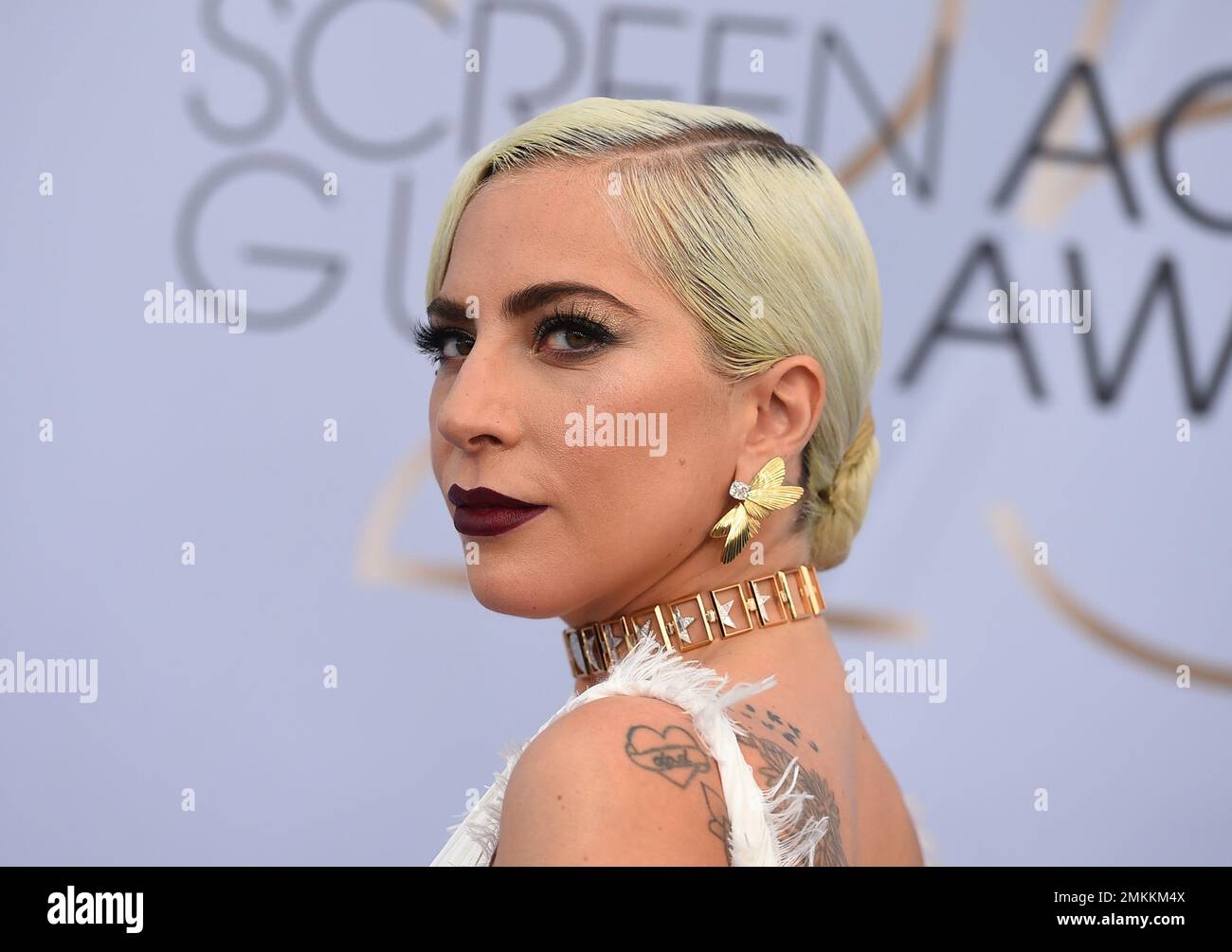 Lady Gaga arrives at the 25th annual Screen Actors Guild Awards at the ...