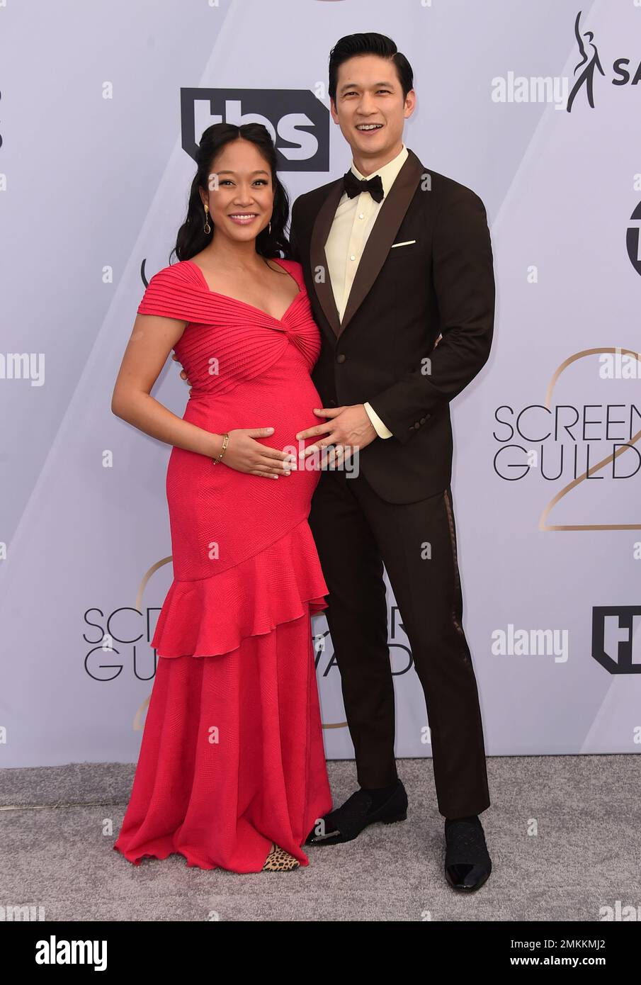 Shelby Rabara, left, and Harry Shum Jr. arrive at the 25th annual ...