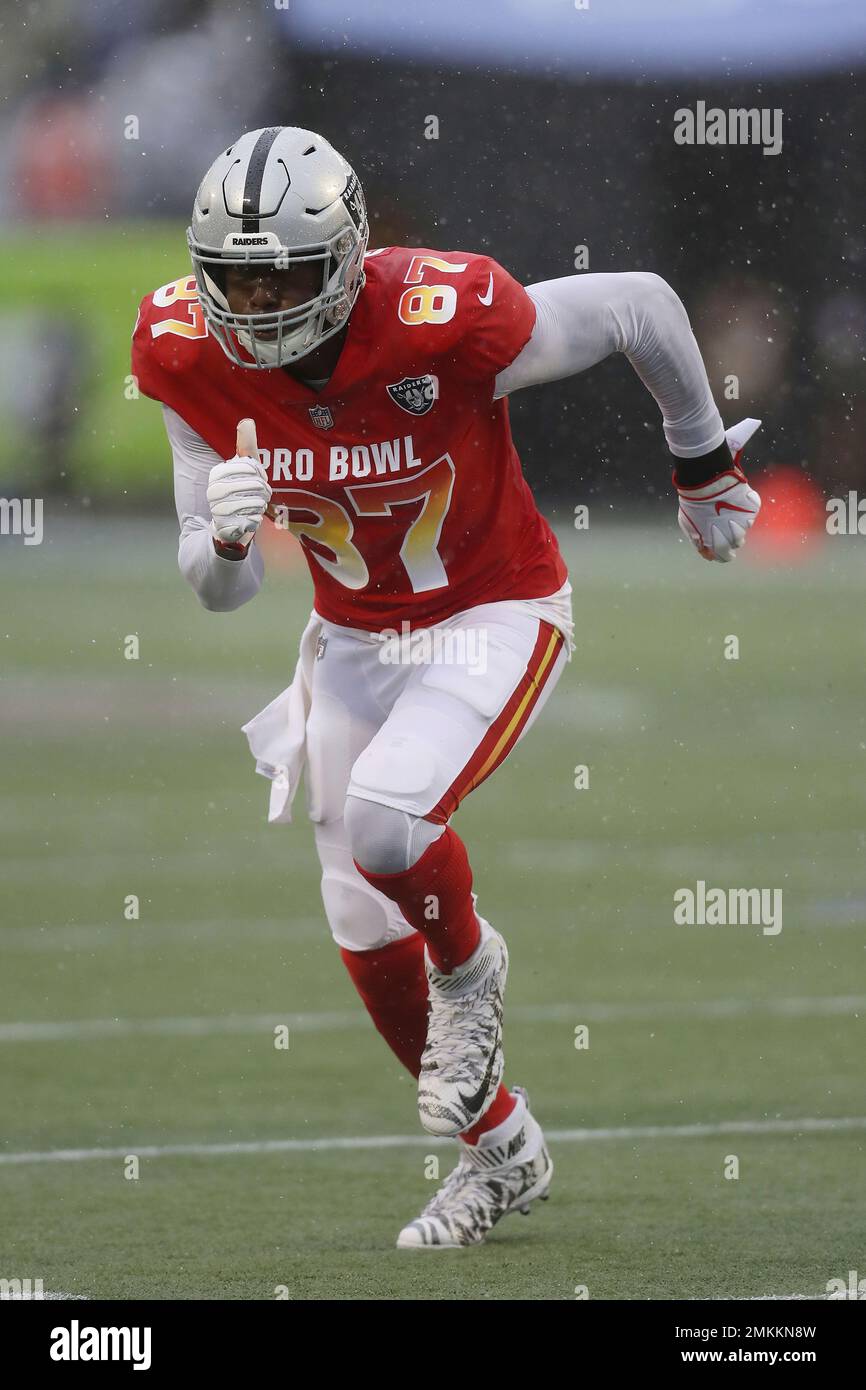 AFC tight end Jared Cook in action during the NFL Pro Bowl football ...