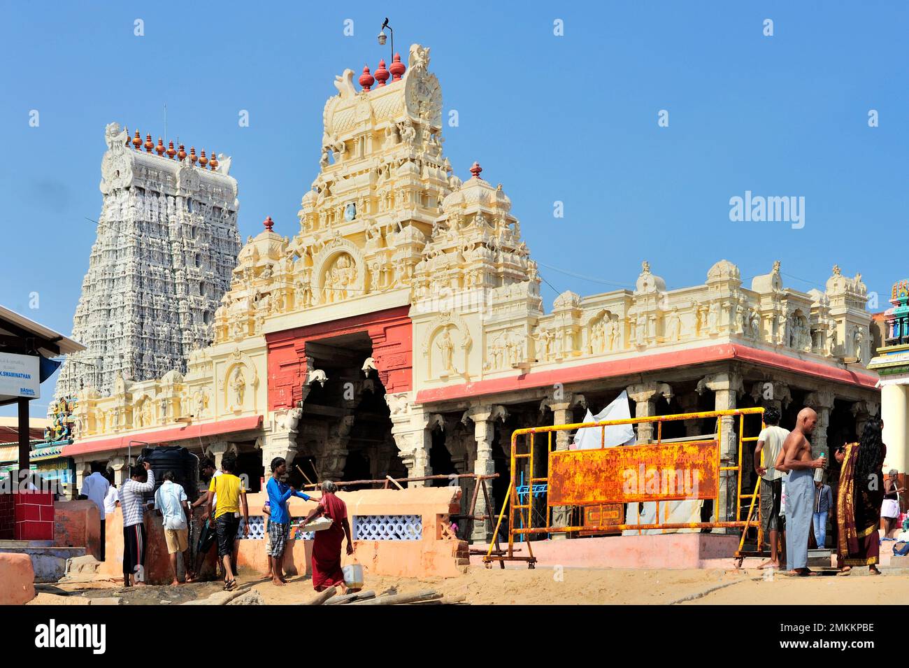 Goupuram of Subramanyam Temple at Tiruchendur state Tamil Nadu India ...
