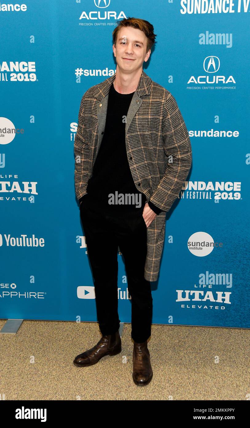 Thomas Mann, a cast member in "Them That Follow," poses at the premiere ...