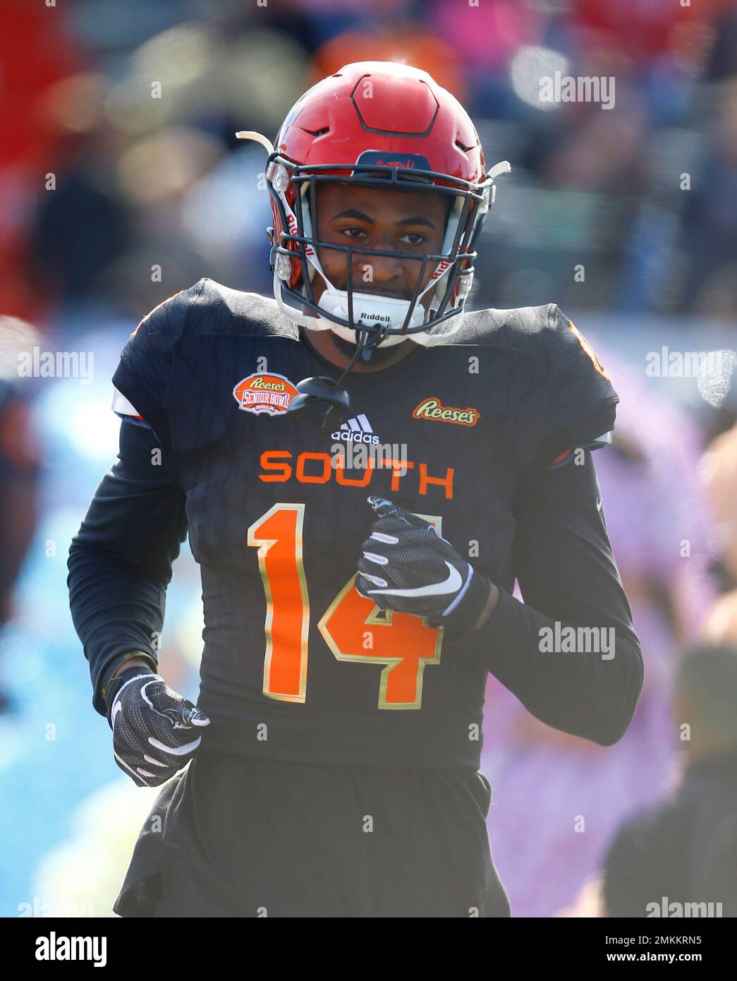South defensive back Isaiah Johnson of Houston (14) before the start of ...