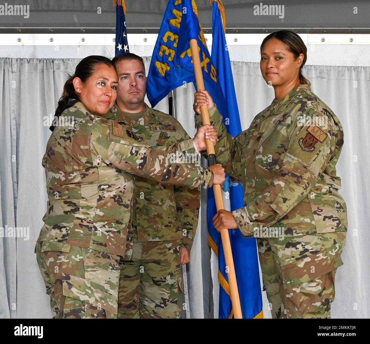 Lt. Col. Carla Martinez, 433rd Maintenance Group commander (left ...