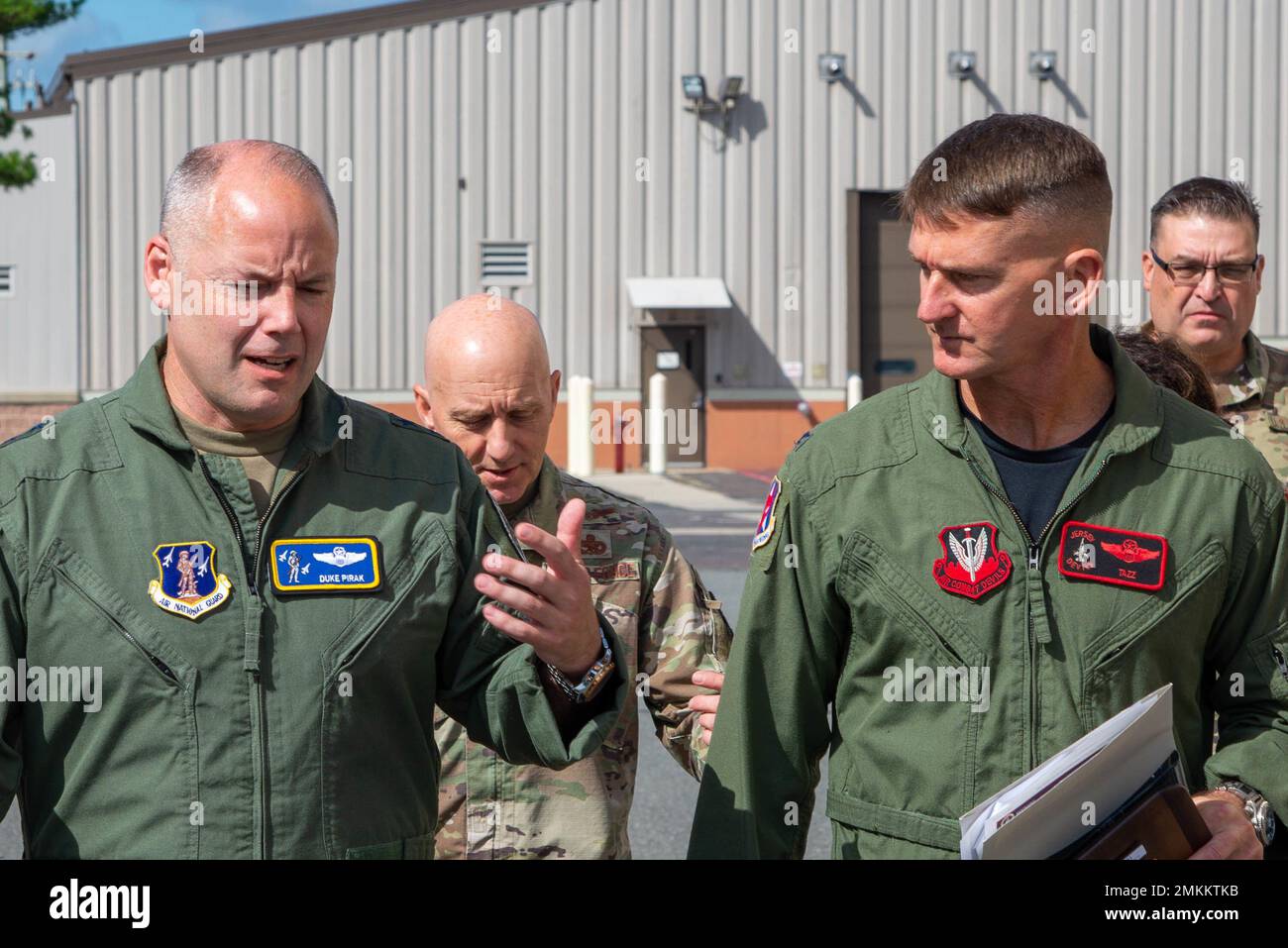 U.S. Air Force Maj. Gen. Duke A. Pirak, left, deputy director, Air ...