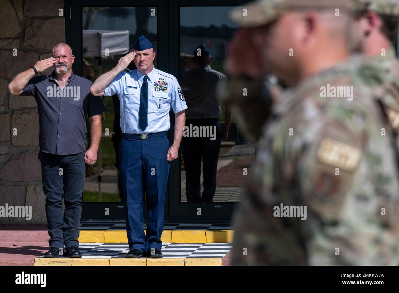 U.S. Air Force Chief Master Sgt. Michael C. May, the state command ...