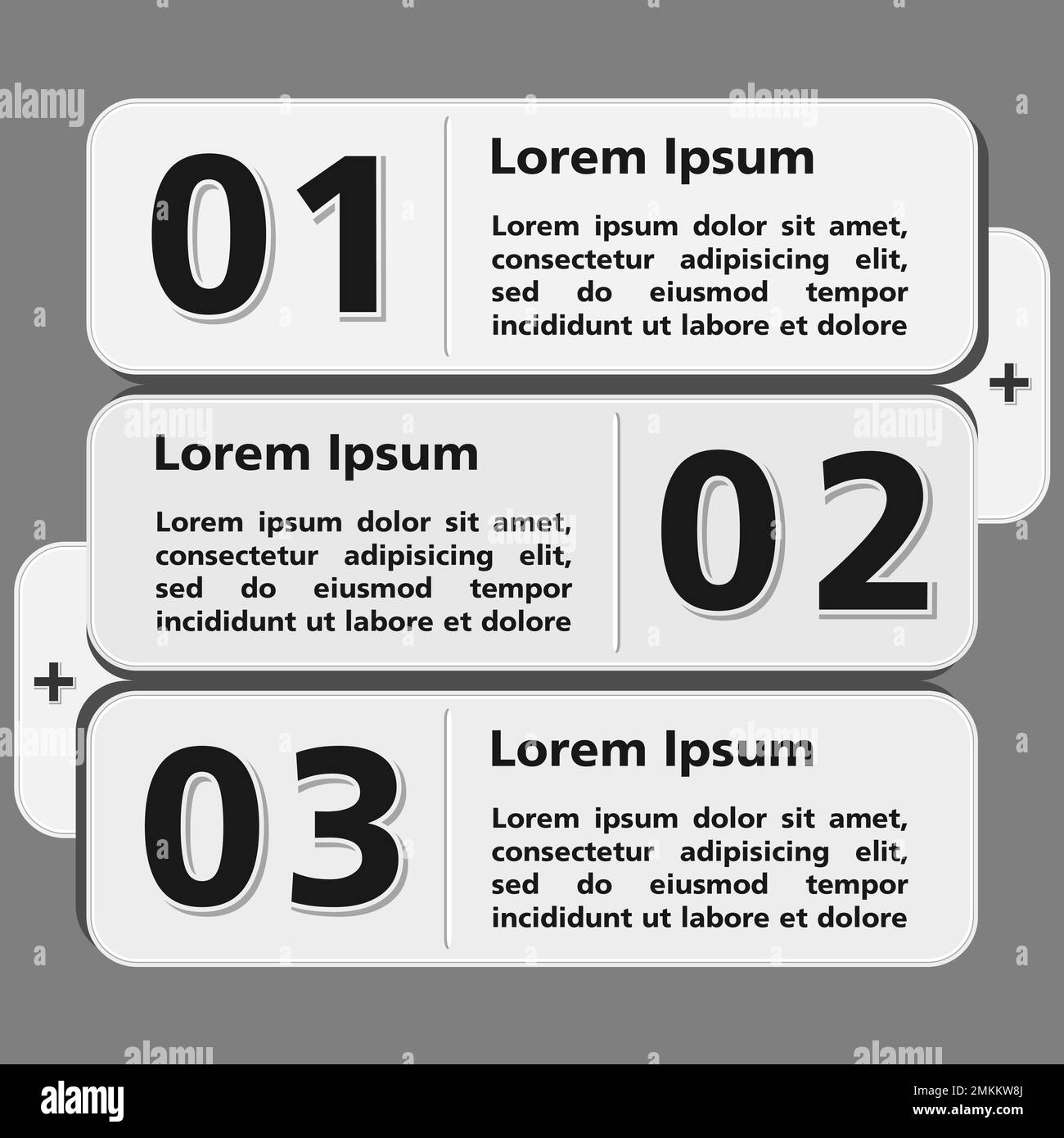 Template Of Design With Three Elements Vector Eps10 Illustration Stock Vector Image And Art Alamy