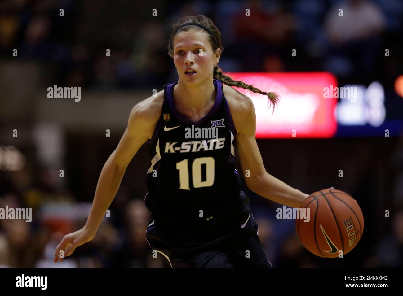Kansas State guard Kayla Goth (10) drives up court during the first ...