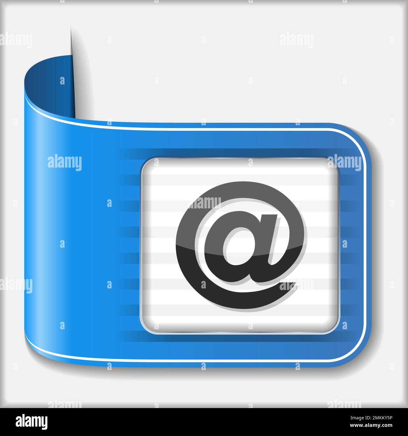 Blue ribbon with email symbol, vector eps10 illustration Stock Vector ...