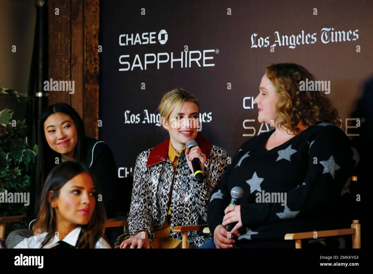 IMAGE DISTRIBUTED FOR CHASE SAPPHIRE - Awkwafina, left, Emma Roberts ...