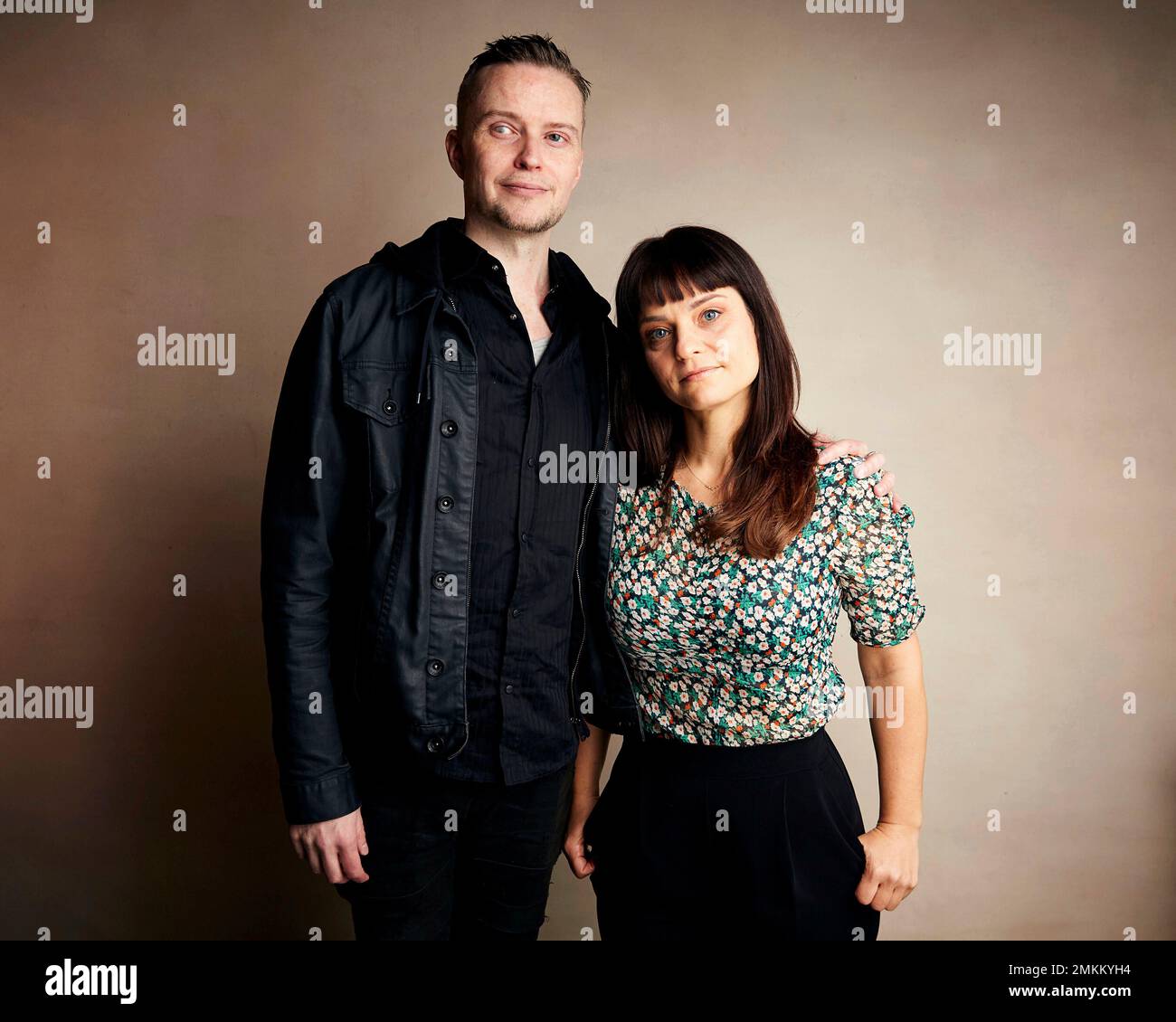 Lucien Greaves, left, and director Penny Lane pose for a portrait to ...