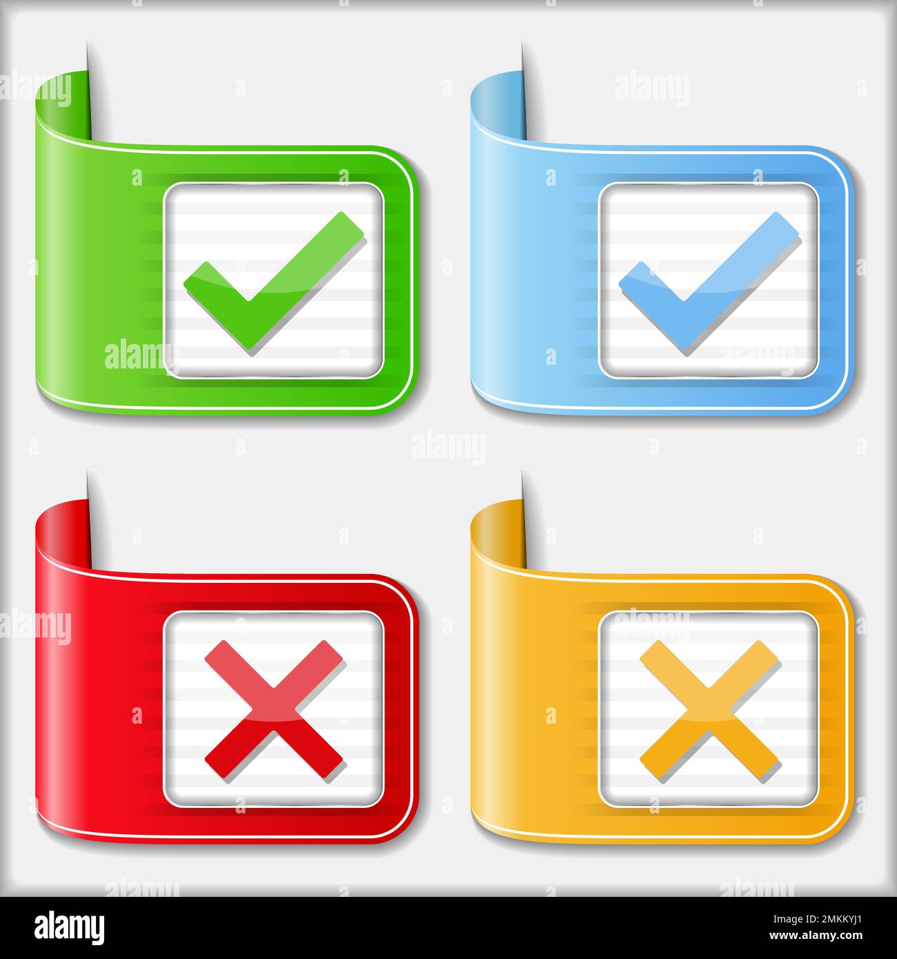 Check and cross symbols, vector eps10 illustration Stock Vector Image ...