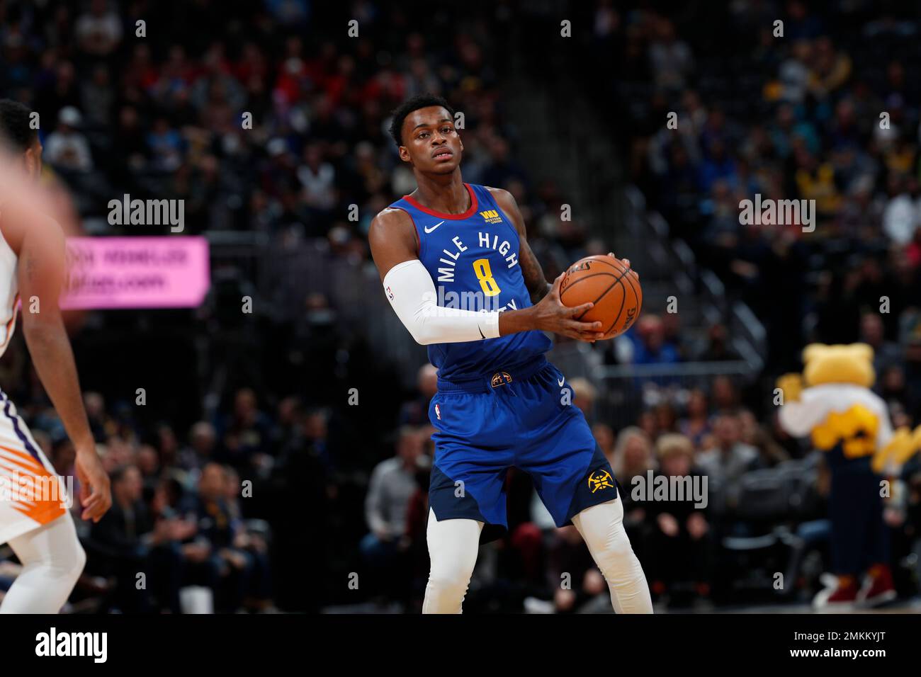 Denver Nuggets forward Jarred Vanderbilt (8) in the second half of an ...