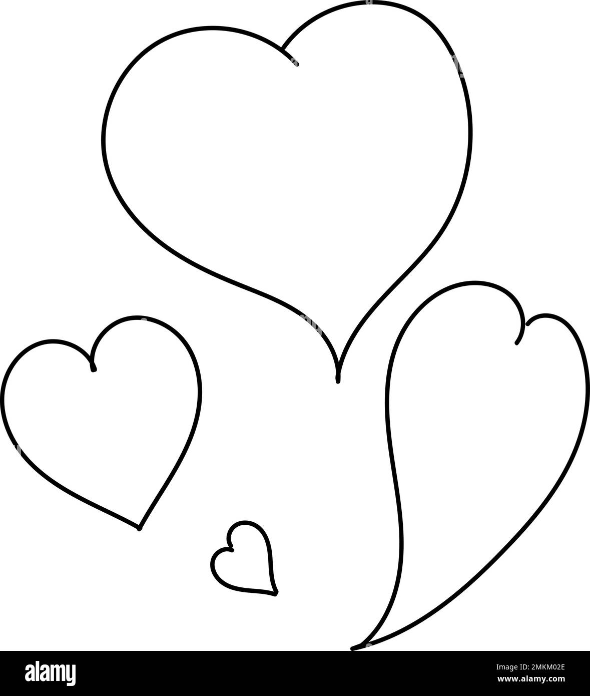 Doodle set of black and white pencil drawing objects. Hand drawn ...