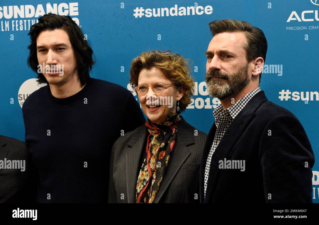 Adam Driver, from left, Annette Bening and Jon Hamm, cast members in ...