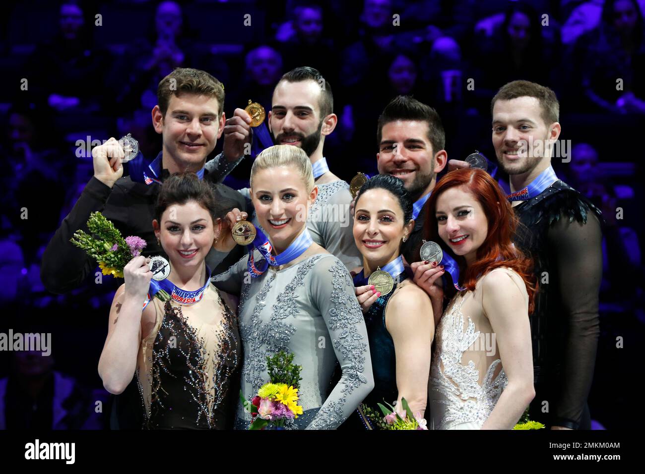 Haven Denney and Brandon Frazier, left, who finished in second place ...