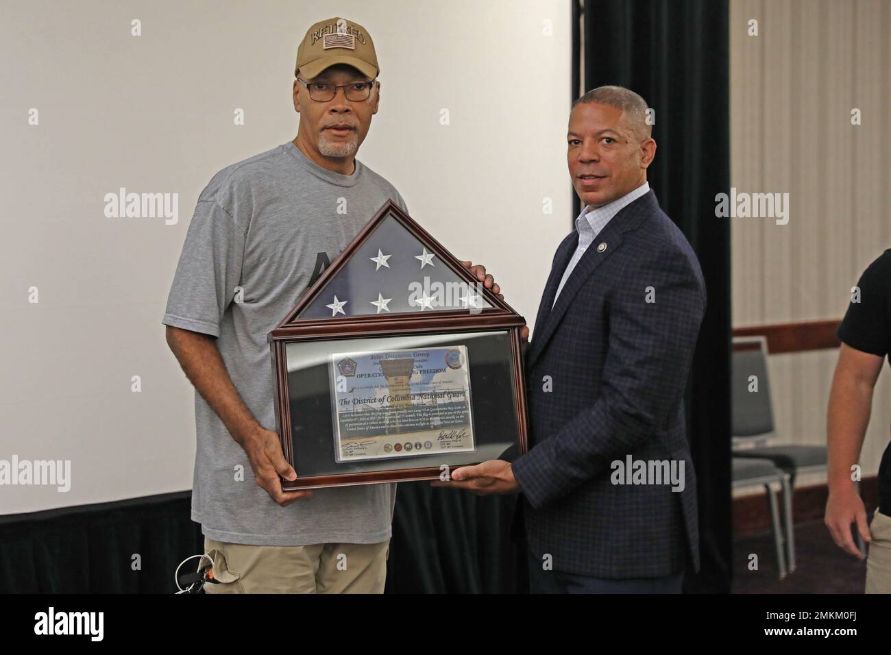 Brigadier General Aaron Dean presented with United States flag for ...