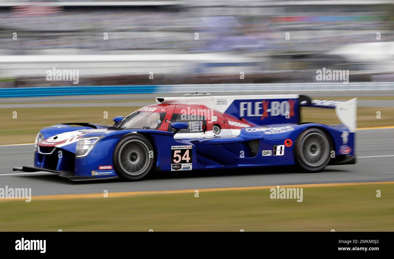 Jonathan Bennett drives the Nissan DPi during early laps in the IMSA 24 ...