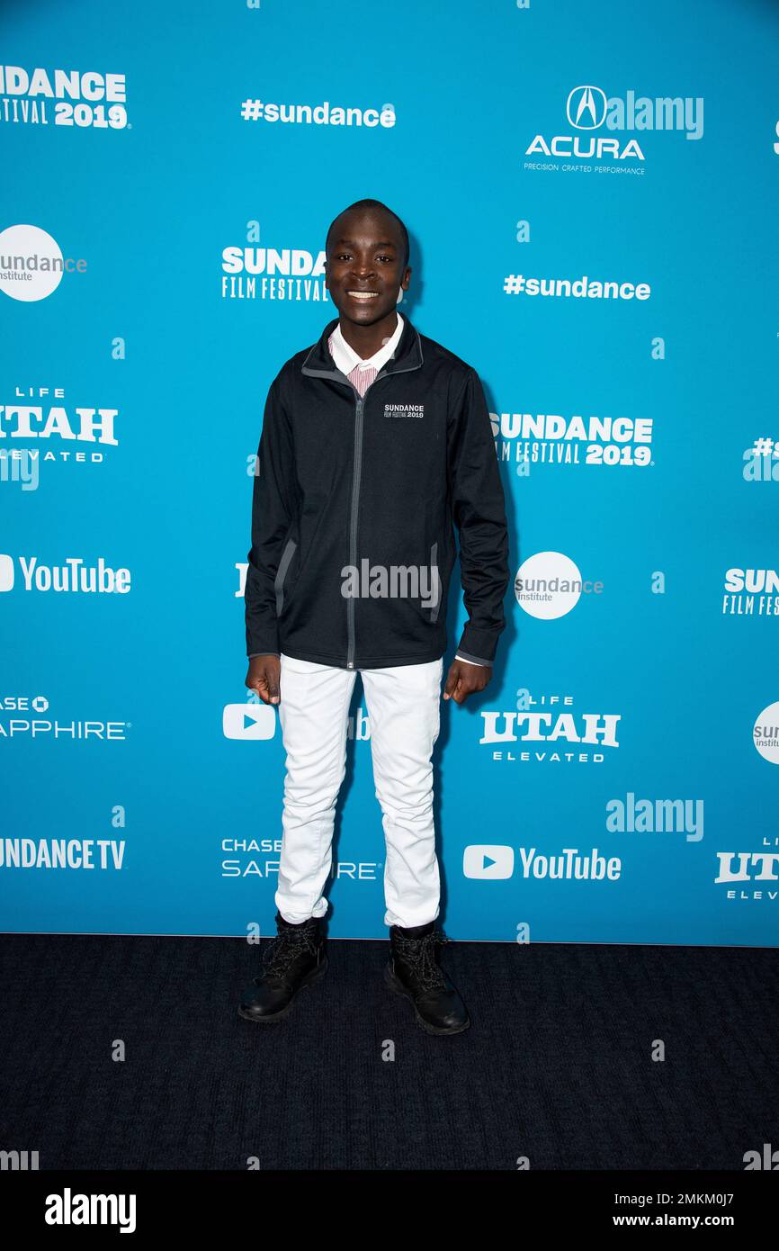 Actor Maxwell Simba poses at the premiere of "The Boy Who Harnessed the ...