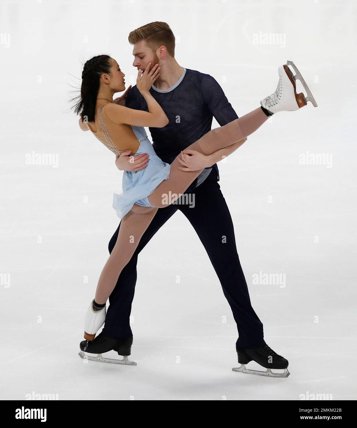 Chelsea Liu and Ian Meyh perform in the pairs free skate program during ...