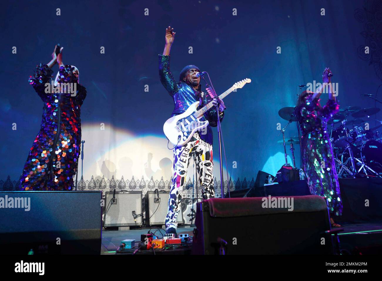 Nile Rodgers of Chic performs during the Here We Go Again Tour at ...