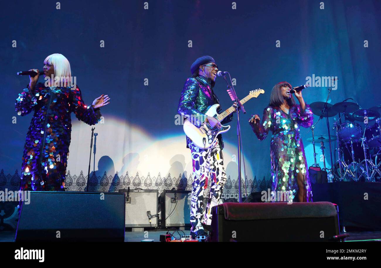 Nile Rodgers of Chic performs during the Here We Go Again Tour at ...