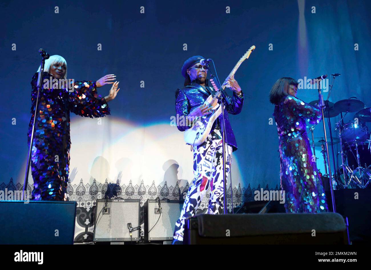 Nile Rodgers of Chic performs during the Here We Go Again Tour at ...