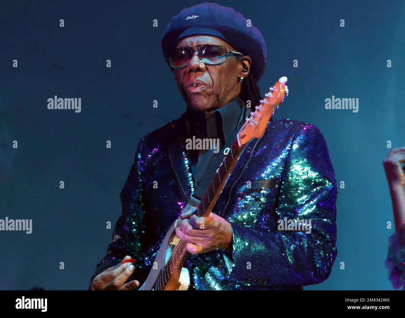 Nile Rodgers of Chic performs during the Here We Go Again Tour at ...