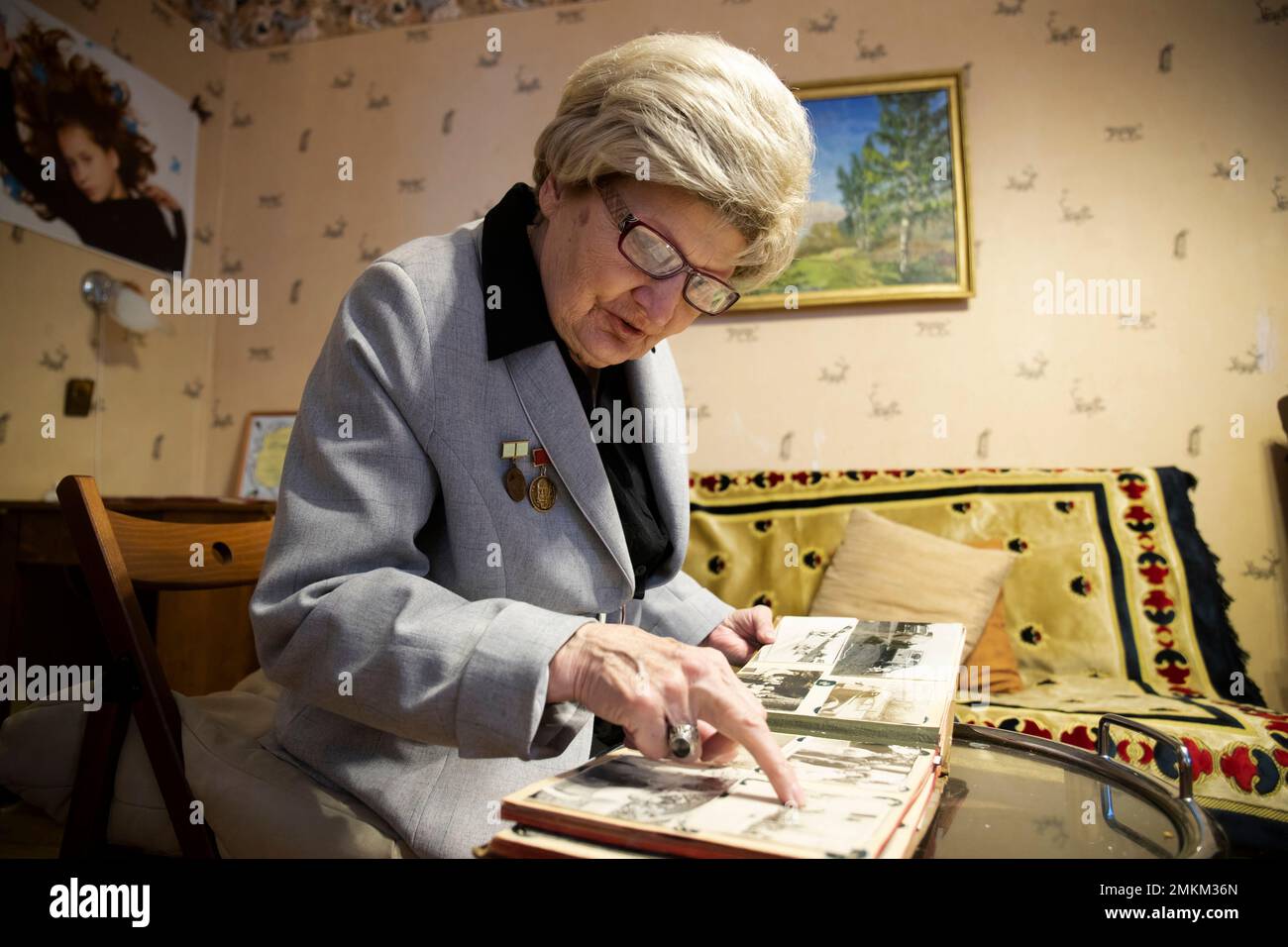 In this Wednesday, Jan. 23, 2019 photo, Tamara Chernykh, 81, a survivor ...