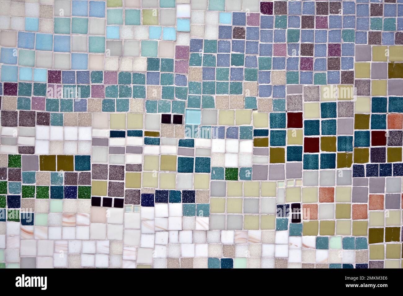 Colorful mosaic glass tile wall. Unique mosaic pattern Stock Photo - Alamy